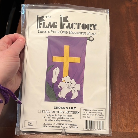 The Flag Factory | Office | New Easter Cross Lily Yard Flag Sewing ...